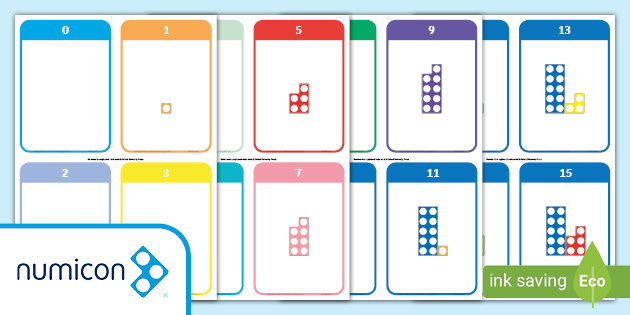 Numicon Shapes and Numbers to 33 Flashcards (teacher made)